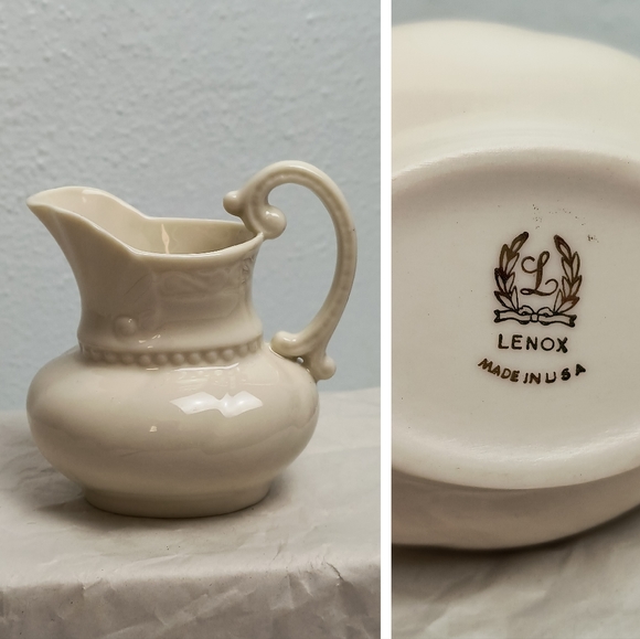 Lenox | Dining | Lenox Colonial Ceramic Pitcher Creamer Syrup Off White ...